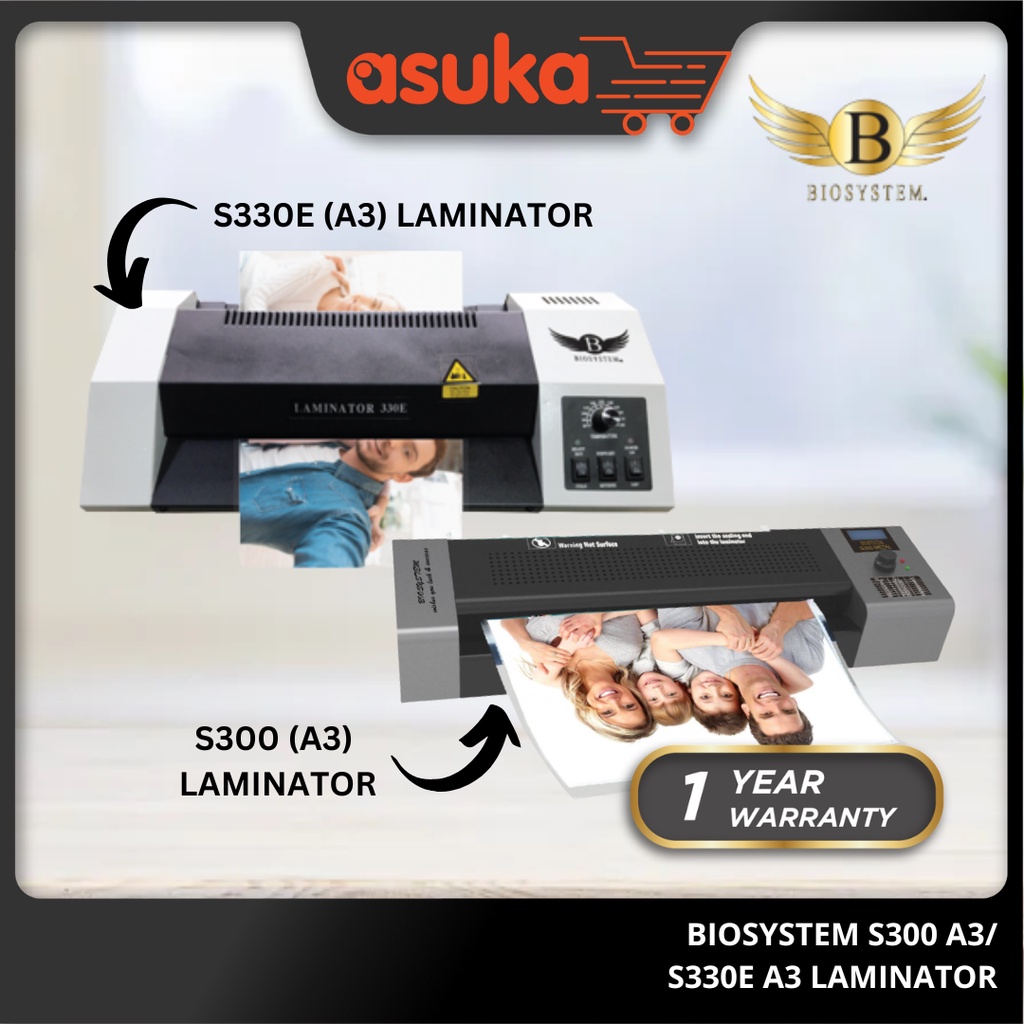 Biosystem S300 A3 (Metal) Medium Heavy Use Laminator (Cool & Heat ...