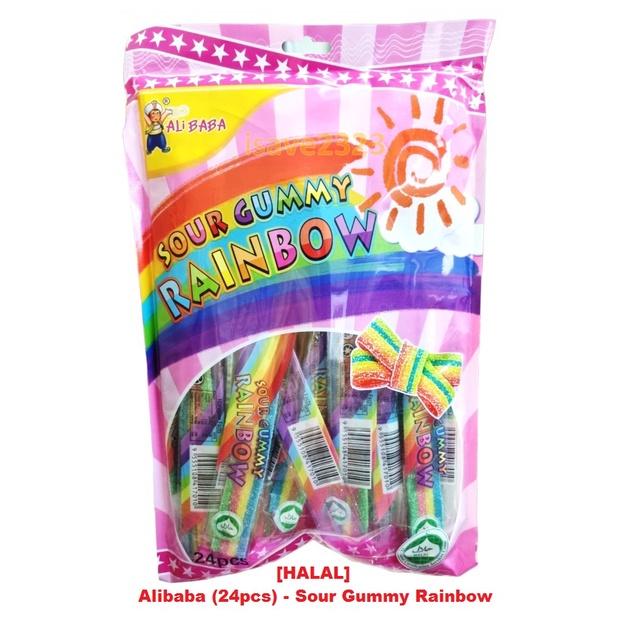 [HALAL] Alibaba Sour Gummy Rainbow (24pcs) | Shopee Malaysia