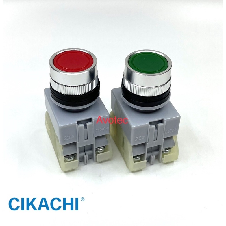 CIKACHI (CKC) APB-22(22mm), APB-25(25mm), APB-30(30mm) Flat Head Push Button Switch | Shopee ...