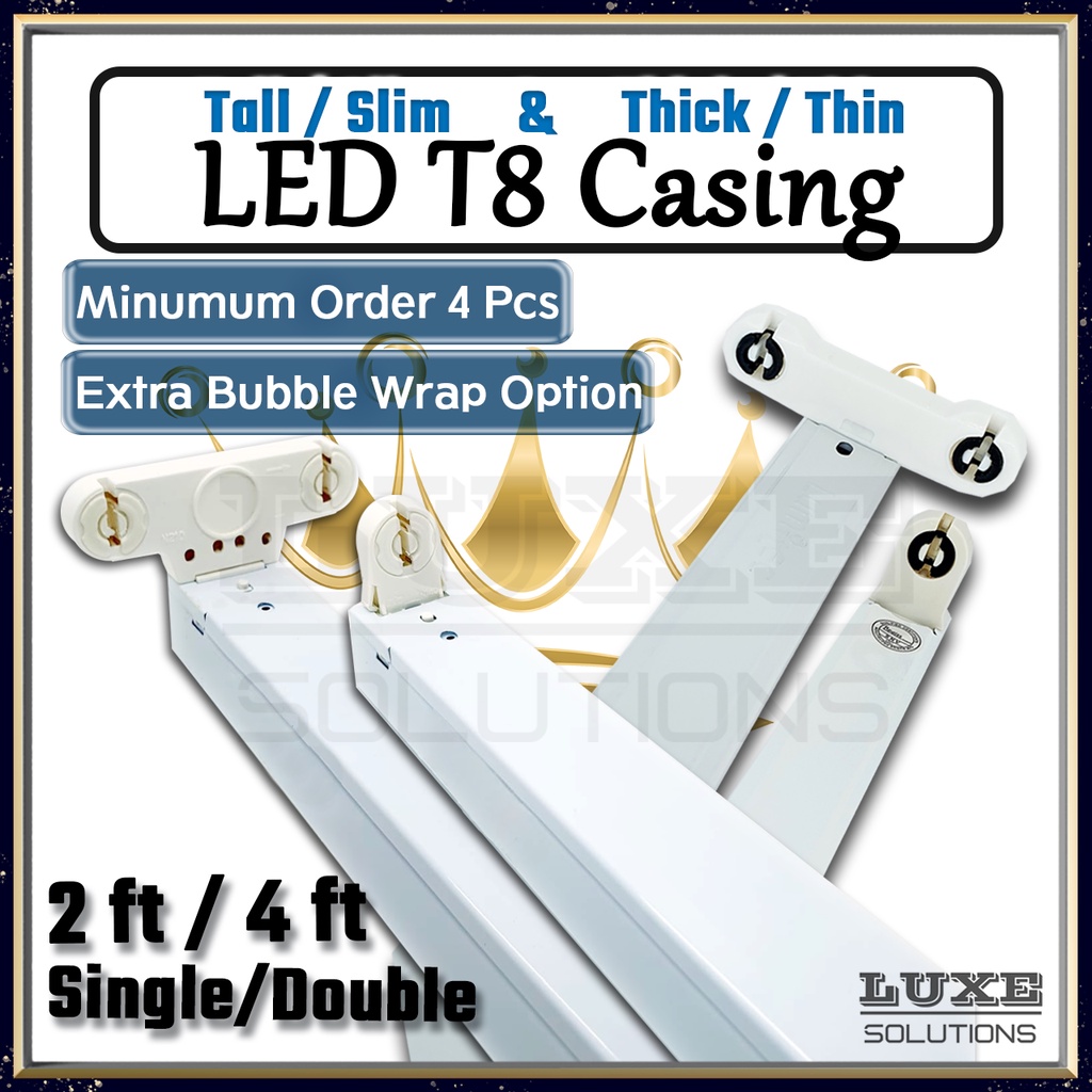 Thin/Thick Led Casing [4ft & 2ft] [Single/Double] [Slim/Tall] [Thin ...