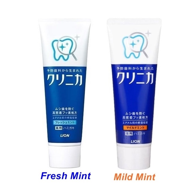 Lion (Japan) Clinica Toothpaste Fresh Mint / Mild Mint 130g From Japan 1pc | Shopee Malaysia