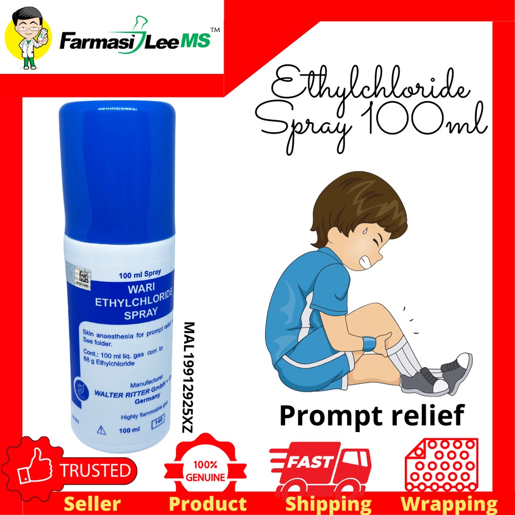 Ethylchloride Spray 100ml (Exp 05/2025) Ethyl Chloride | Shopee Malaysia