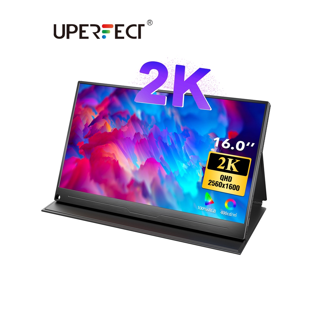 UPERFECT 2K Portable Monitor QHD Matte Screen 16 inch IPS HDR FreeSync ...