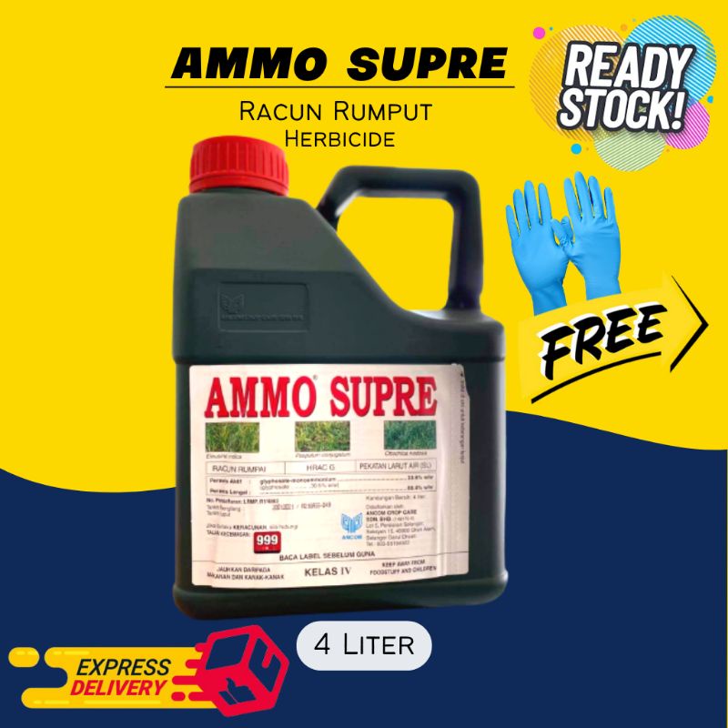 Racun Rumput Ammo Supre 4 Liter Racun Rumput Liar Racun Rumput Pait ...