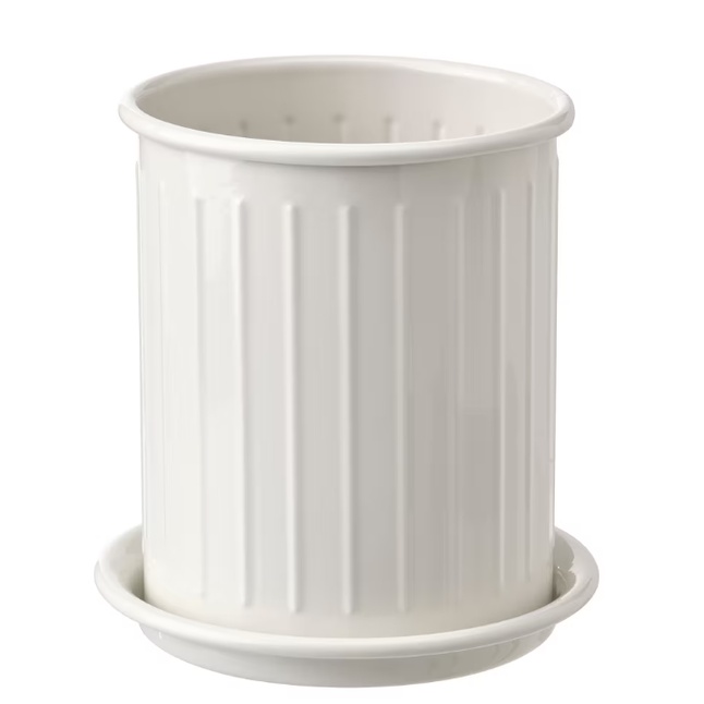 IKEA VALVARDAD Cutlery stand, beige/galvanised, 13 cm | Shopee Malaysia