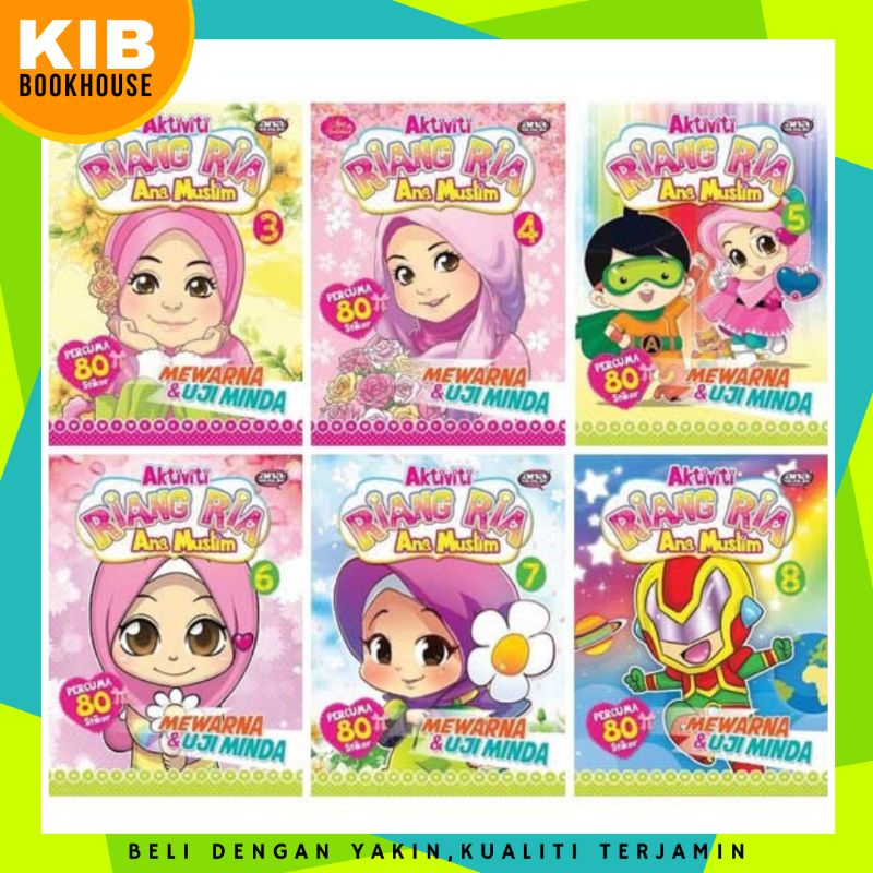 Aktiviti Riang Ria Ana Muslim Buku Mewarna & Uji Minda Kanak-kanak ...
