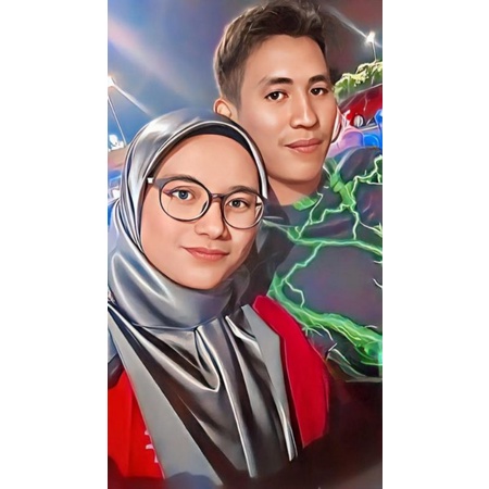 LUKISAN POTRET ANIMATE 3D | MAKS 4 ORANG | LUKISAN POTRET MURAH ...