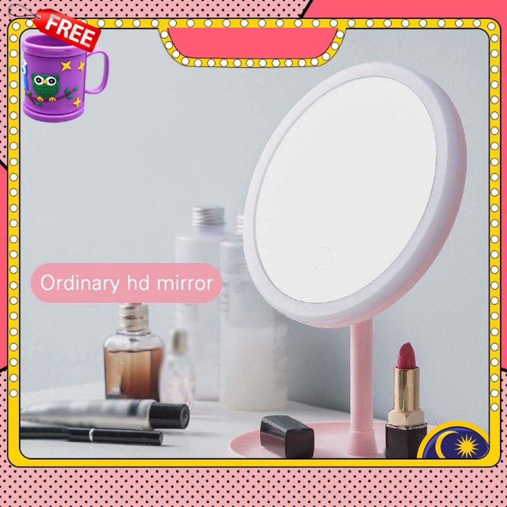 FREE GIFT LED Light Makeup Beauty Makeup Mirror Adjustable Rotation ...