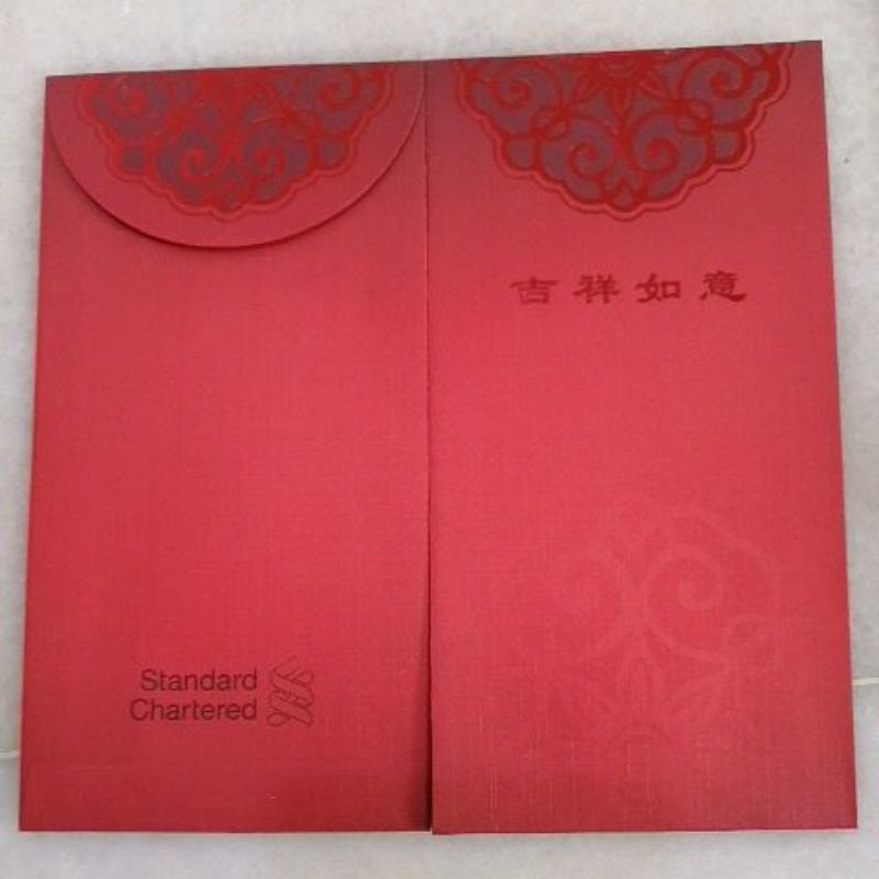 Standard chartered Ang pao red Packet 5pcs | Shopee Malaysia