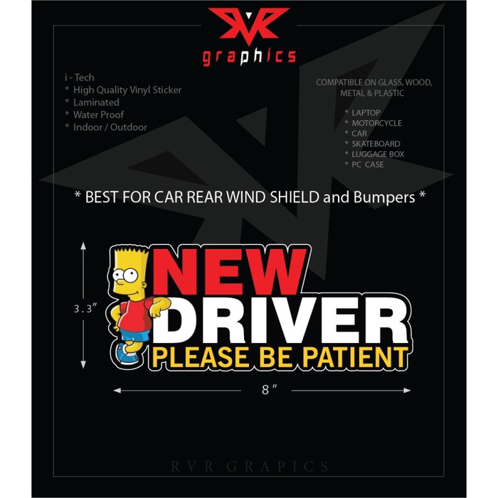 New Driver. Stickers for Cars, Motorcycle. (with FREE random Stickers ...