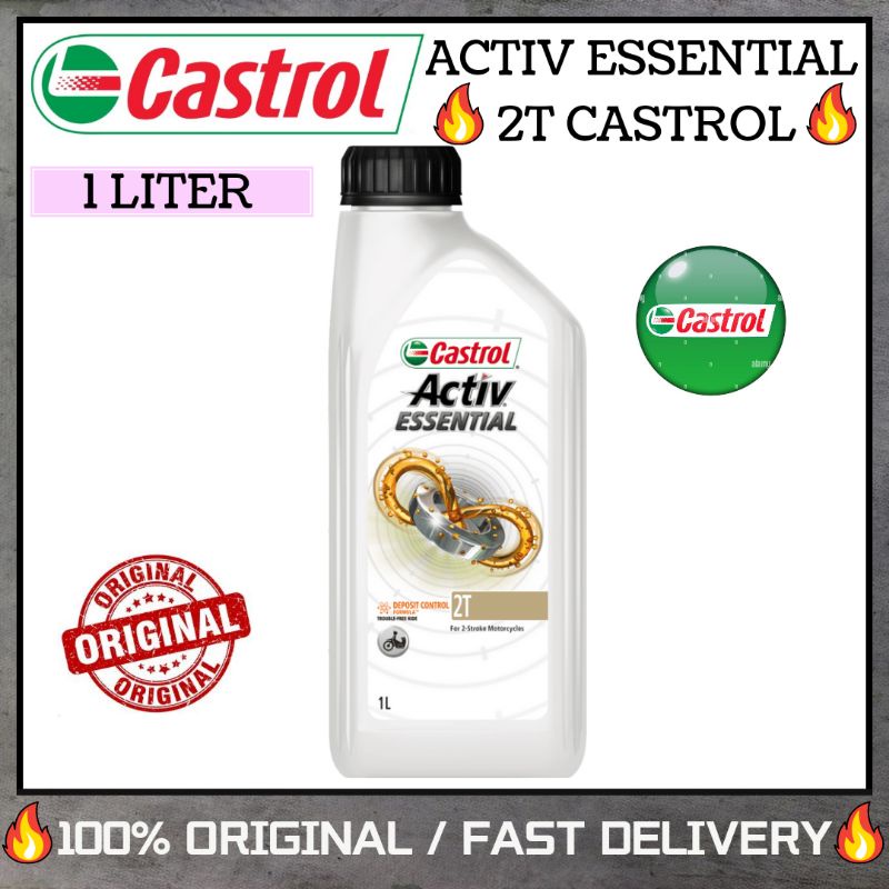 CASTROL GO ACTIV ESSENTIAL 2T OIL 1 LITRE OIL 2T MOTORCYCLE CASTROL 2T ...