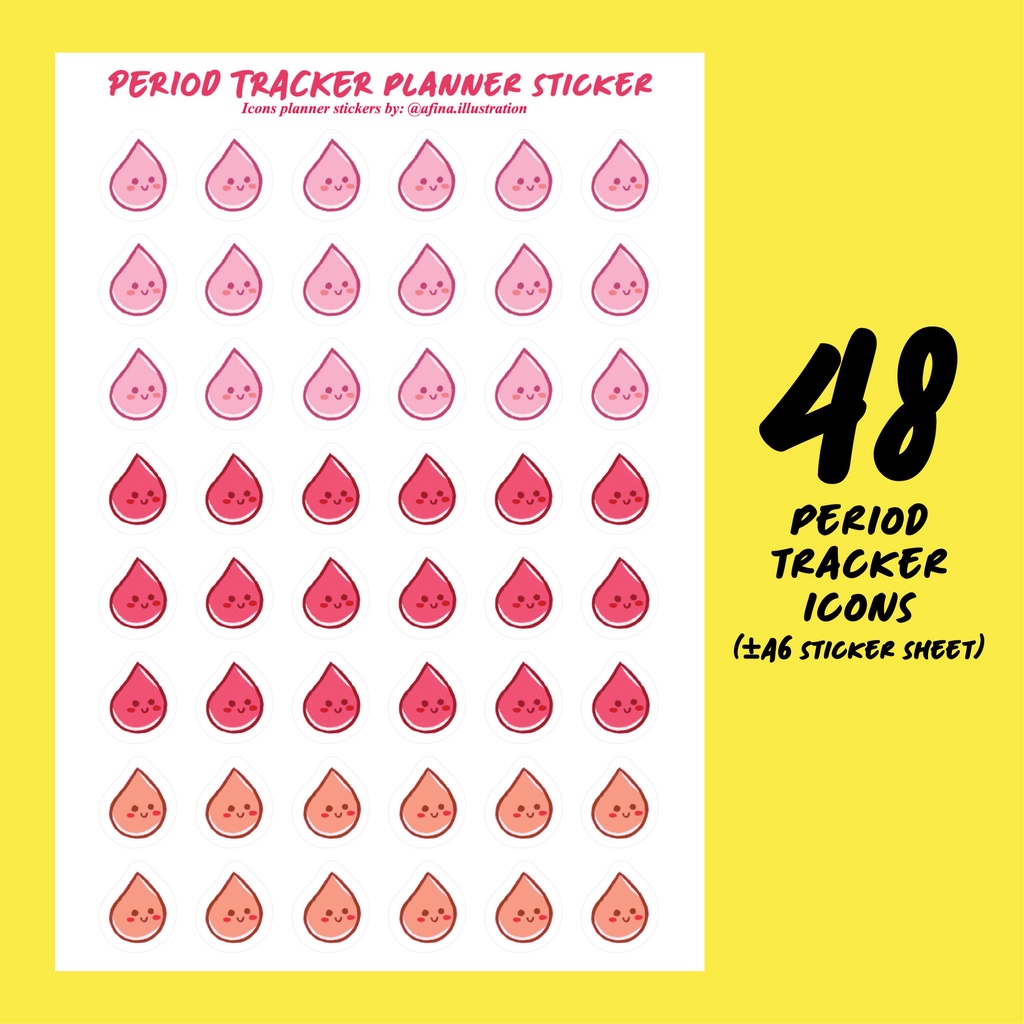 Period Tracker Planner Icons Transparent Sticker | Shopee Malaysia