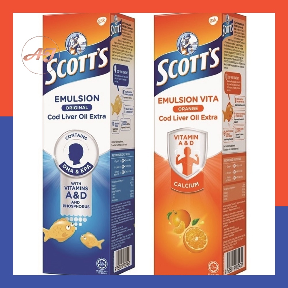 Scott's Emulsion Cod Liver Oil Extra (200ml / 400ml / 2x 400ml ...