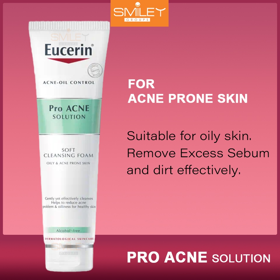 Eucerin Pro Acne Solution Gentle Cleansing Foam For Oily Skin Acne Pore ...
