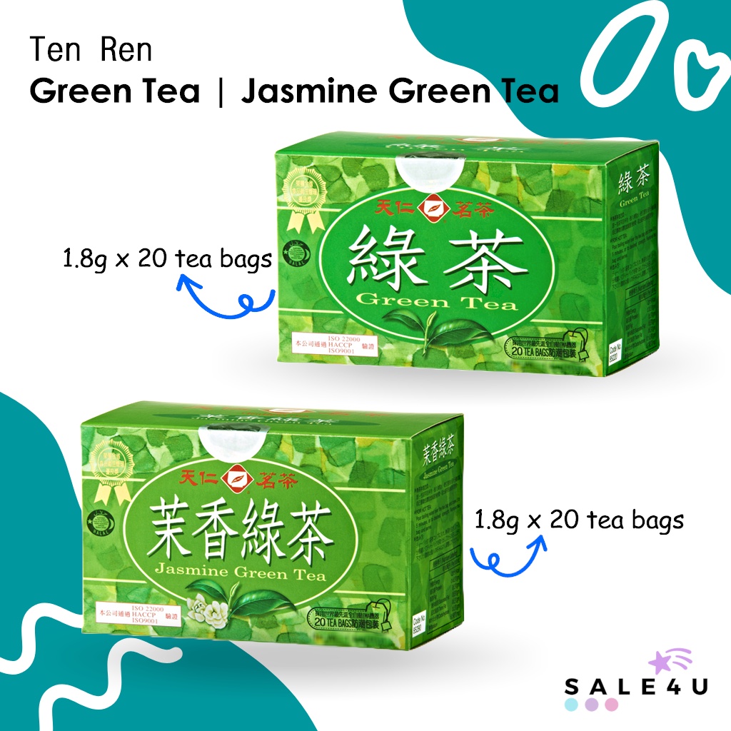 Ten Ren Green Tea & Jasmine Green Tea (1.8g x 20 sachets) | Shopee Malaysia