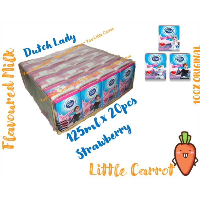 Dutch Lady Strawberry Milk UHT 125 x 20pcs | Shopee Malaysia