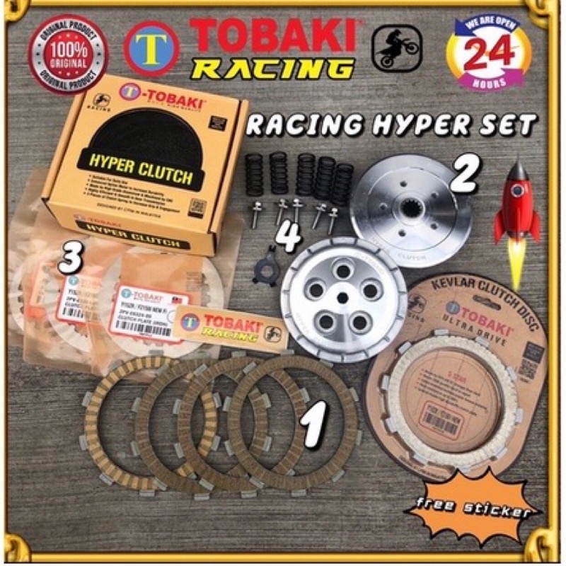 TOBAKI HYPER CLUTCH LC135/ Y15/SRL110/SRL115 Fi/Y125Z/ RS150/EX5/Y110/Y100/RSX150 RXZ Y16 R15 ...