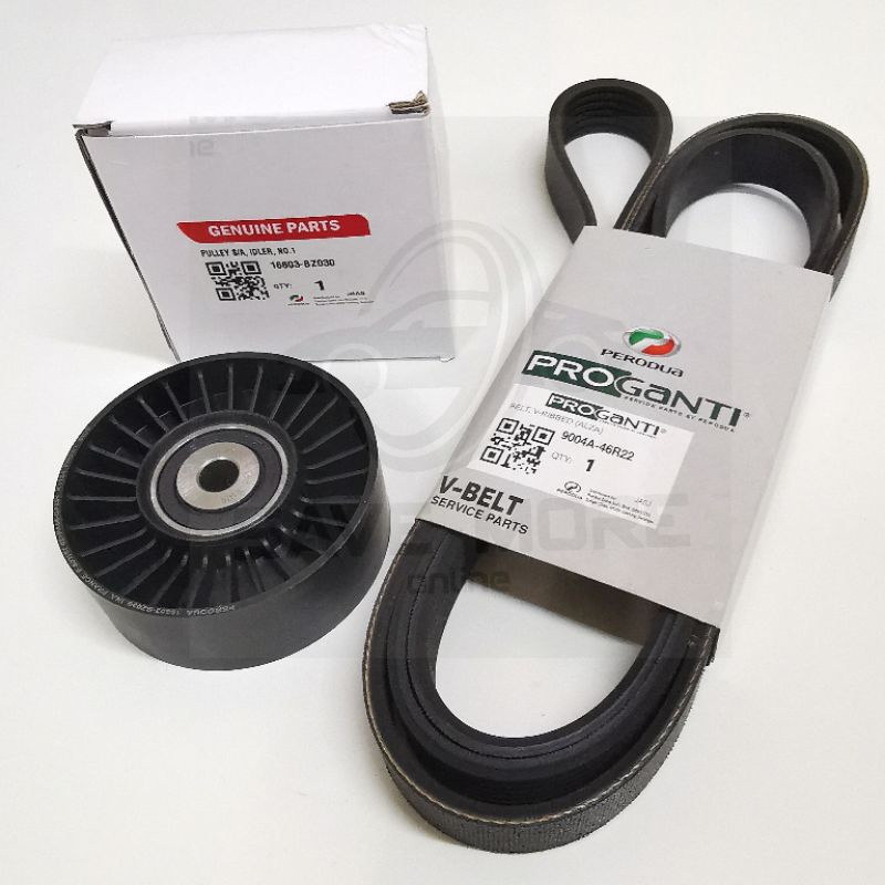 16603-BZ030 ORIGINAL PERODUA ALZA FAN BELT AND FAN BELT PULLEY | Shopee ...