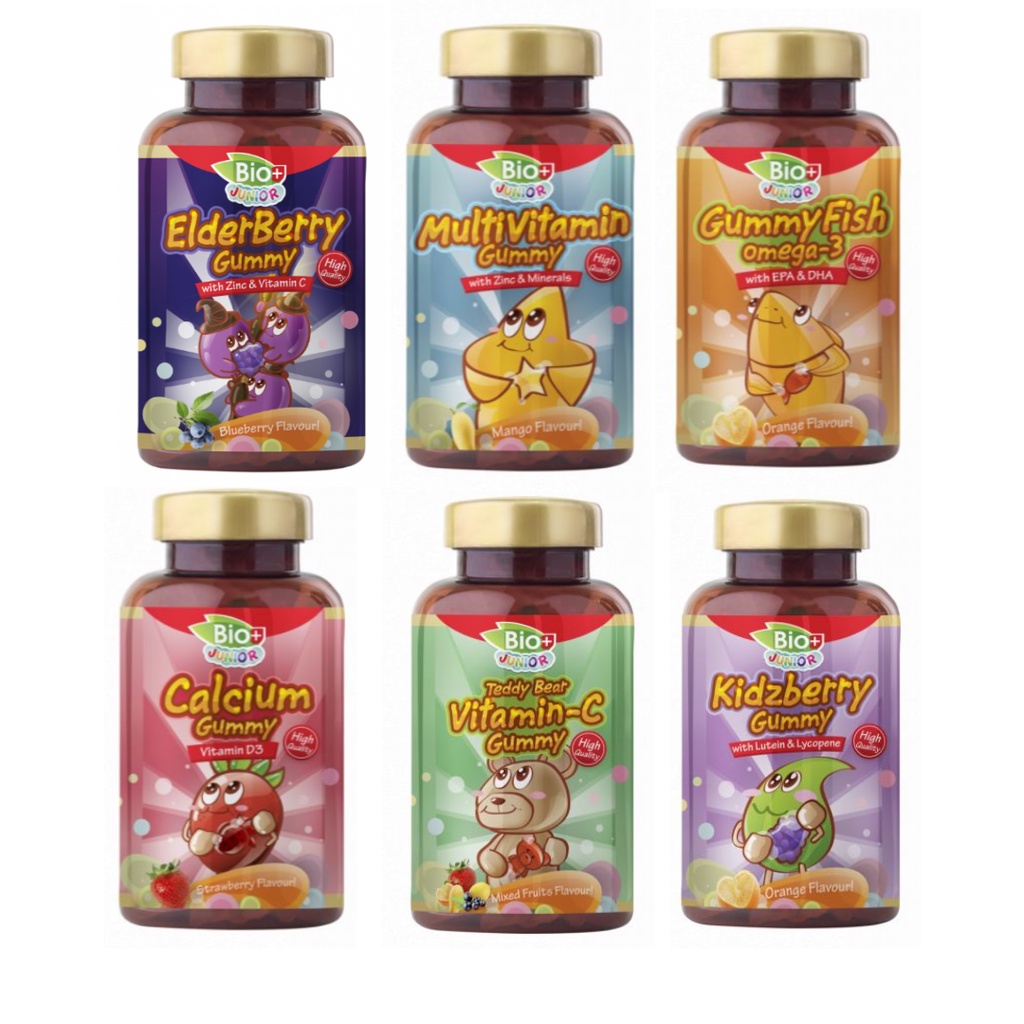 Bio+ Bioplus Junior Gummy Vitamin C/ Omega-3/Calcium/Multivitamin (60 ...