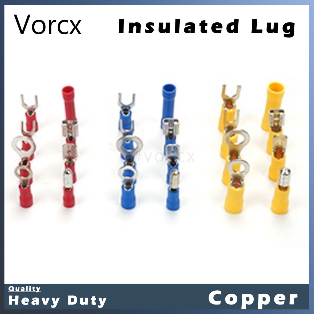 [ 10PCS ] Copper Insulated Lug Y Lug Spade Male Female Connector ...