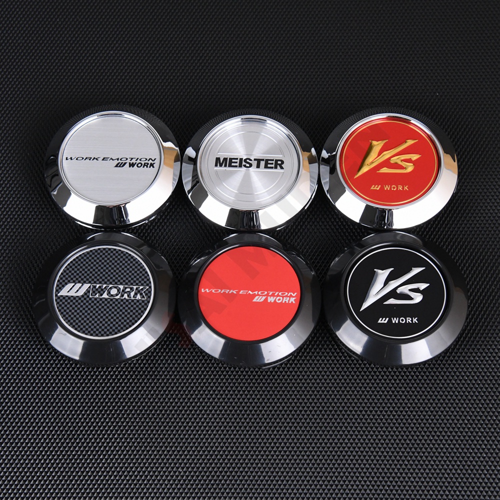 4PCS WORK Wheel Caps 60MM Clip Diameter Sport Rim Cover Cap MEISTER ...