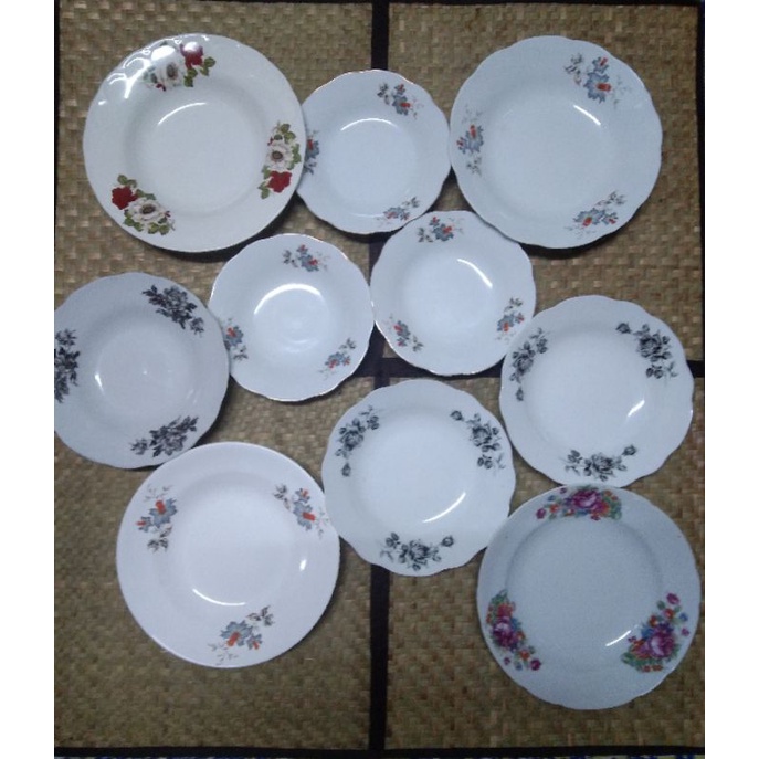 Pinggan lama 1980an pelbagai bunga | Shopee Malaysia