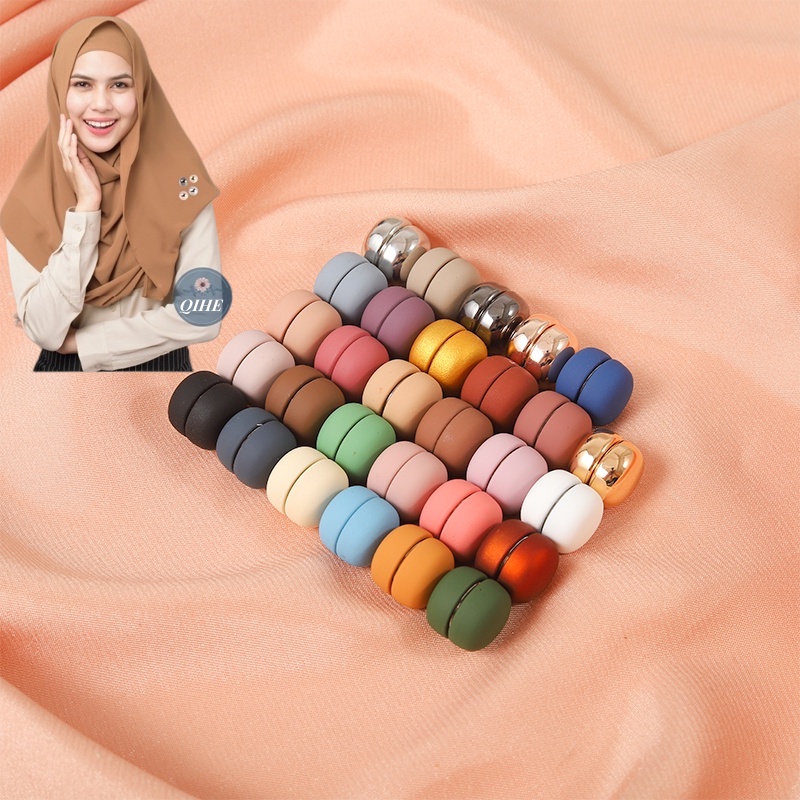 39 Colors Muslim Hijab Shawl Scarf Magnet No Tangle Strong Safety Pin ...