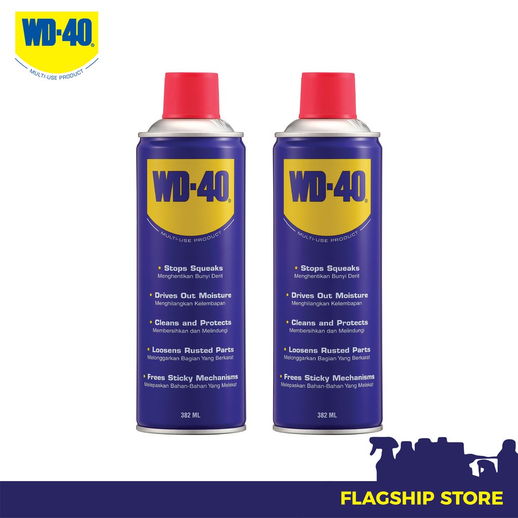 WD-40 Multi-Use Product Multi-Purpose Lubricant Twin Pack 382ml ...