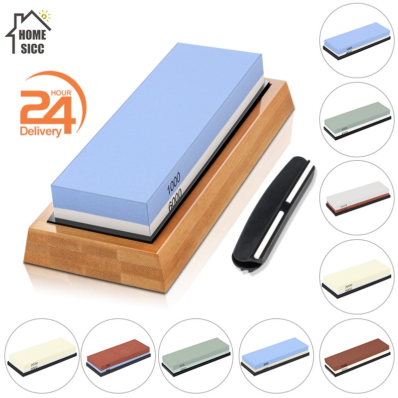 Double Sided Base Whetstone Sharpening Stone Whetstone Sharpener 2-IN-1 ...