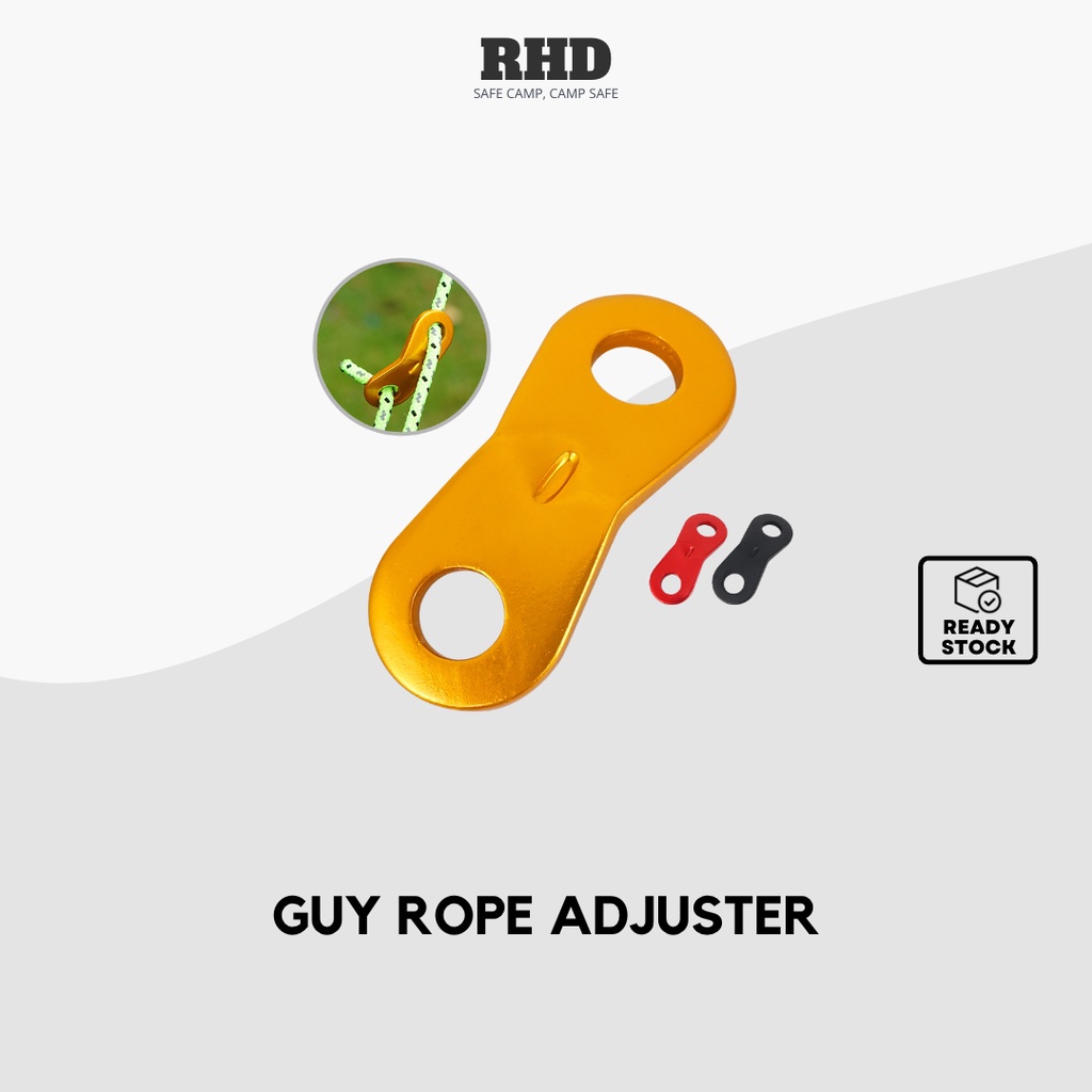 Camping Rope Tali Adjuster Line Tensioner Stopper Tent Peanut Buckle ...