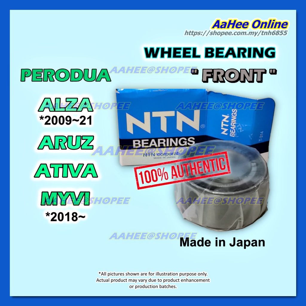 NTN Japan Front Wheel Bearing - PERODUA ALZA ARUZ ATIVA MYVI D20N 100% ...