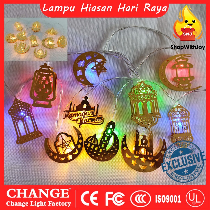 ShopWithJoy Muslim Eid Lampu Ramadan Lampu LED Light Decor Lamp Hiasan ...