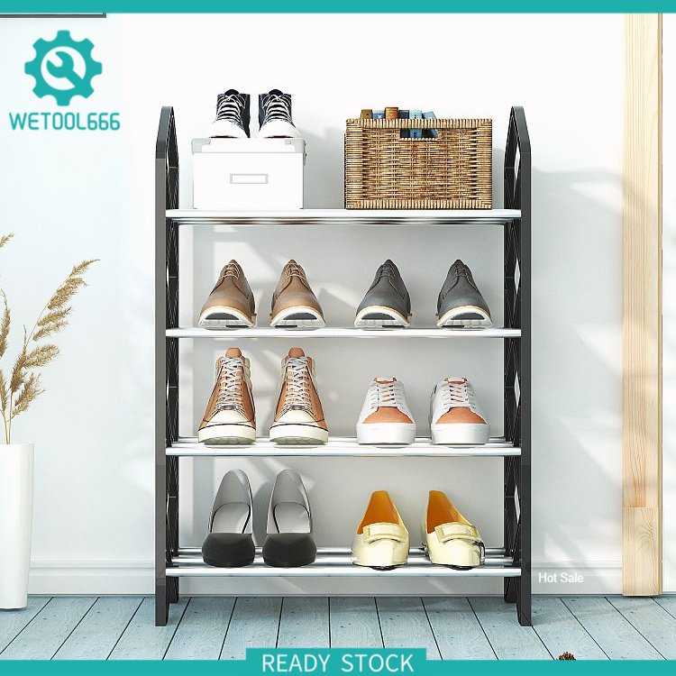 Shoe Rack 4 Layer Assembled Storage Rack Shoe Rack Rhombus Assembly ...