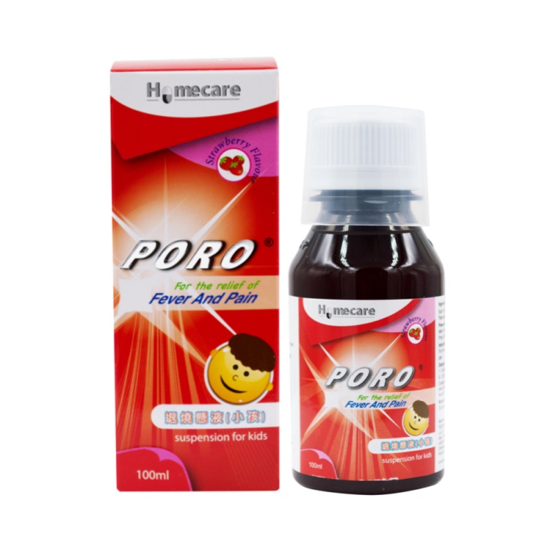 Poro Paracetamol Suspension Strawberry 250mg/5ml (100ml) | Shopee Malaysia