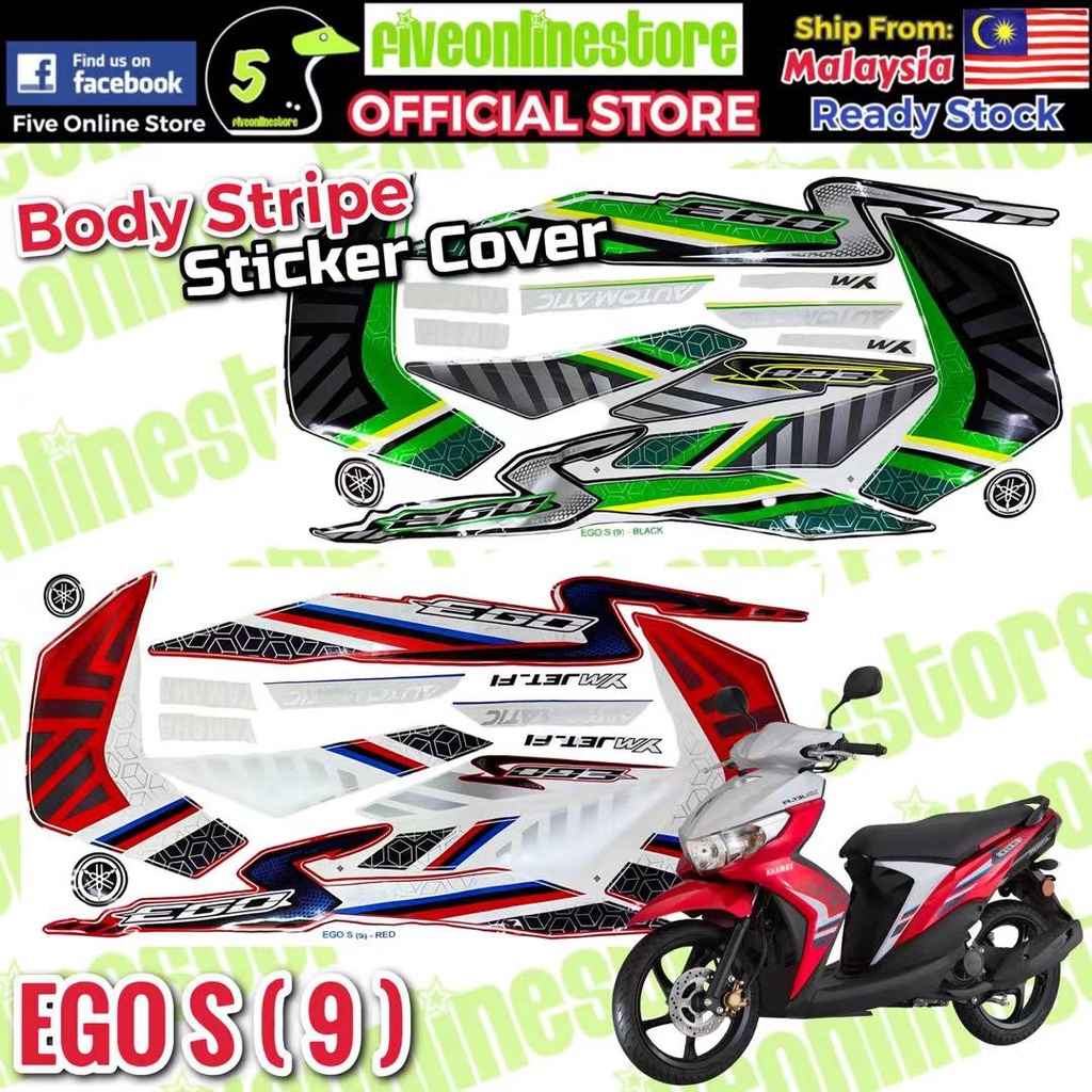 Stiker Sticker Body Stripe Cover Set (9) Yamaha Ego S Fi EgoS Fuel ...