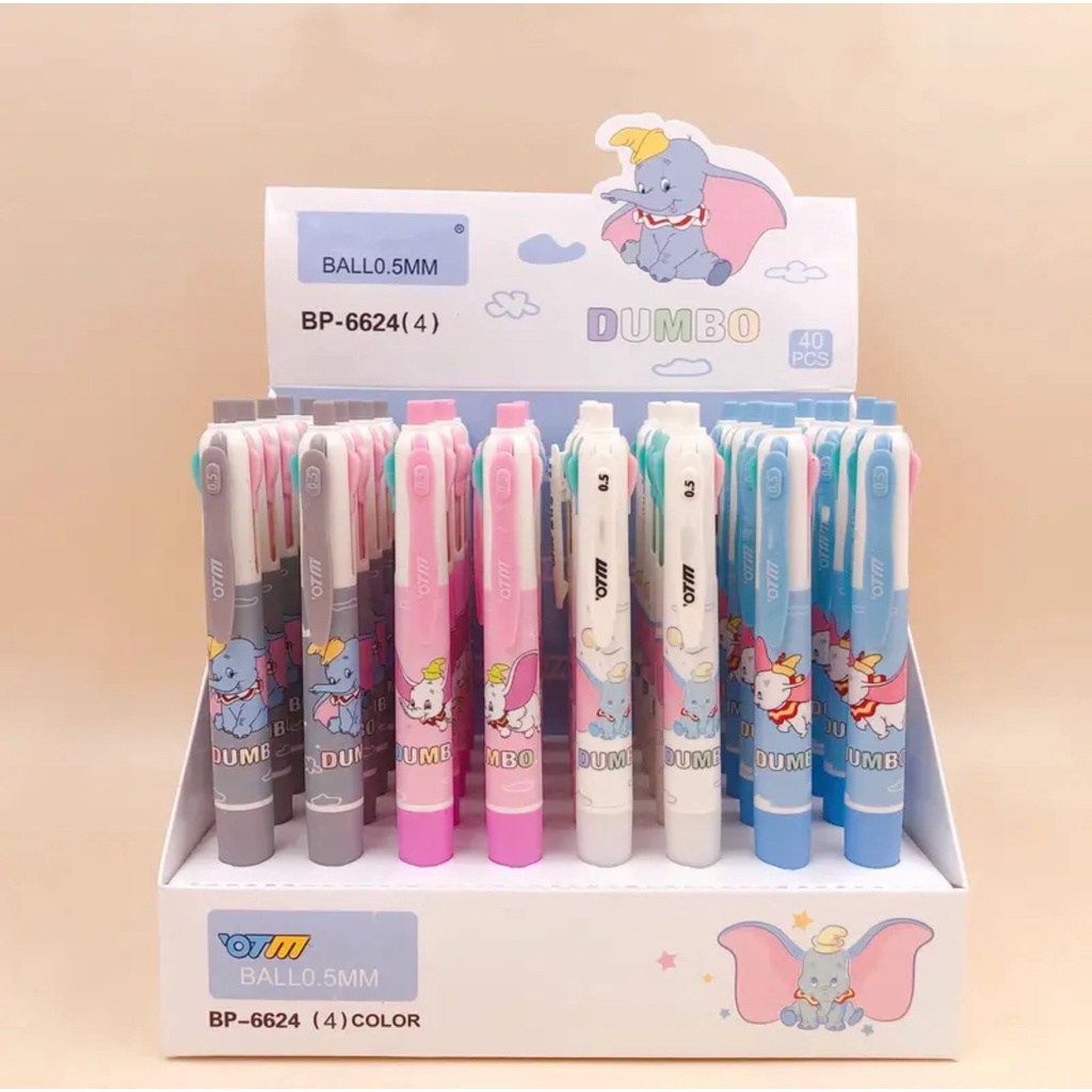 4 Colors dumbo Disney Elephant Ballpoint Pen (Red Blue Black Green ...