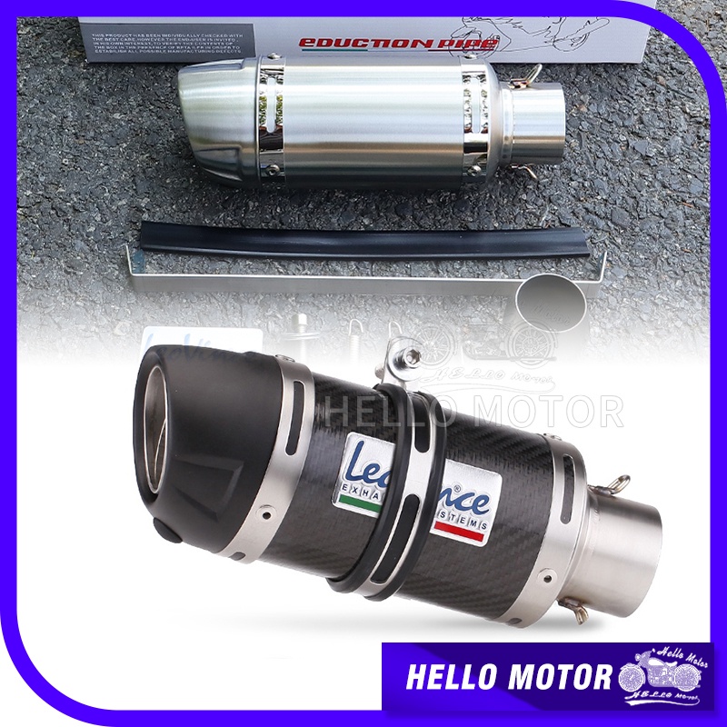Inlet 51mm Motorcycle Leovince Exhaust Pipe Carbon Fiber Scooter ...