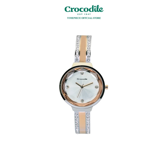 Crocodile Japan Quartz solid brass bangle IP plating band & case ...