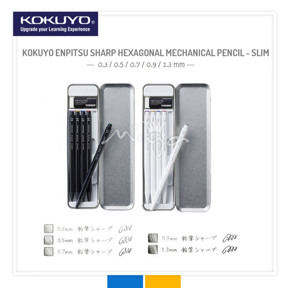 [ LIMITED ] KOKUYO ENPITSU SHARP HEXAGONAL MECHANICAL PENCIL SET WITH ...