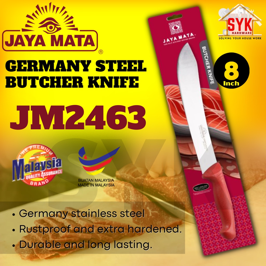 SYK Jaya Mata JM2463 8" Germany Steel Butcher Kitchen Knife Meat ...
