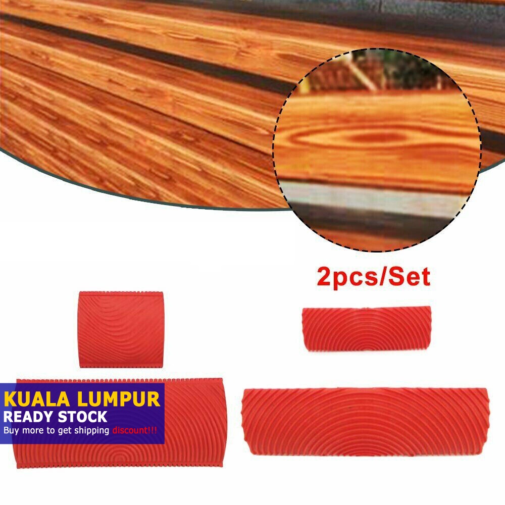 2 pcs 3" & 6" Wood Grain Rubber Tools for Imitation Wood Texture ...