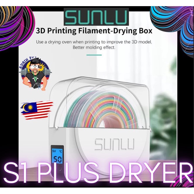 Sunlu S1 PLUS 3D Filament Dry Box More Uniform Temperature Built-In Fan ...