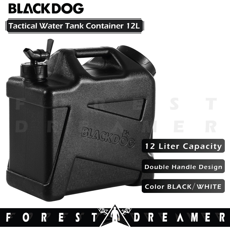 BlackDog Camping Outdoor Tactical Water Tank Container [12L] Black ...