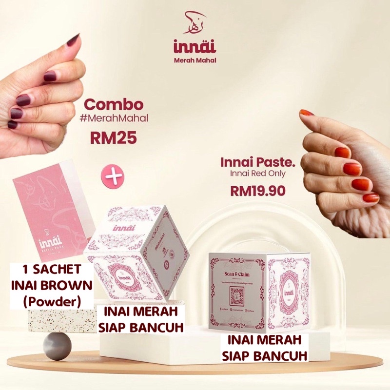 NEW🔥 INNAI NUNHA MERAH MAHAL NEELOFA SAH SOLAT INAI KUKU NUNHA ORIGINAL ...