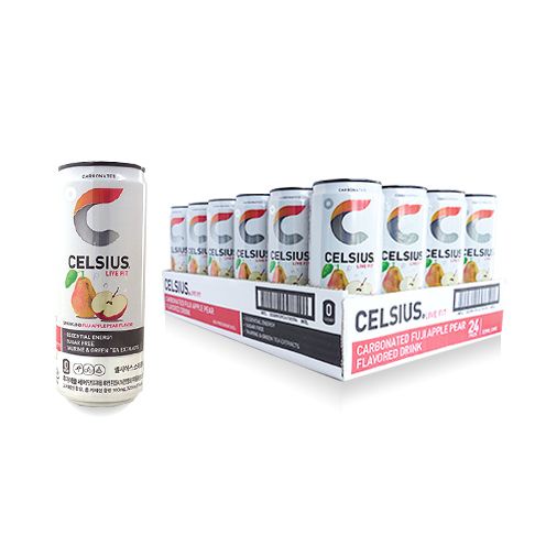 Celsius Energy Drink (24 x 325ml) Sparkling Fuji Apple Pear | Shopee ...