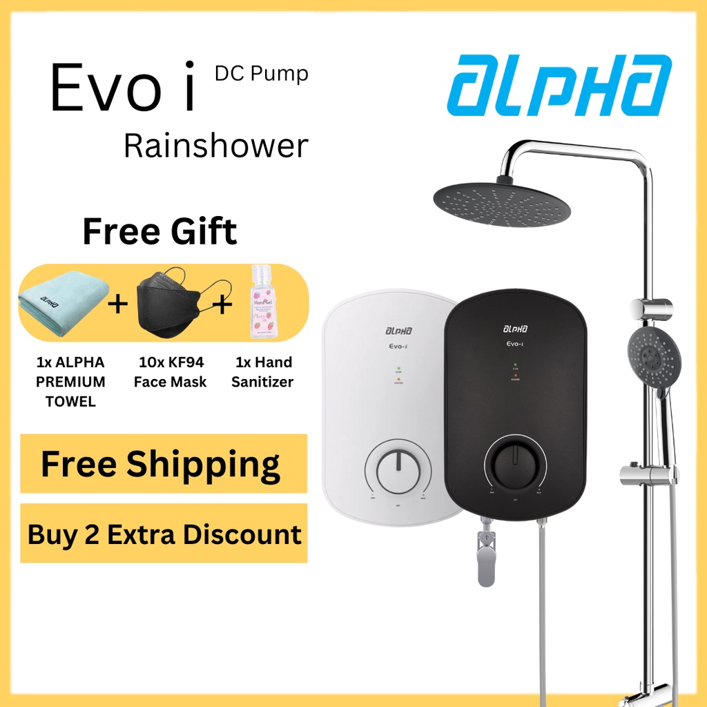 Alpha Evo i/E Rainshower DC Pump or Non Pump Instant Water Heater | Shopee Malaysia