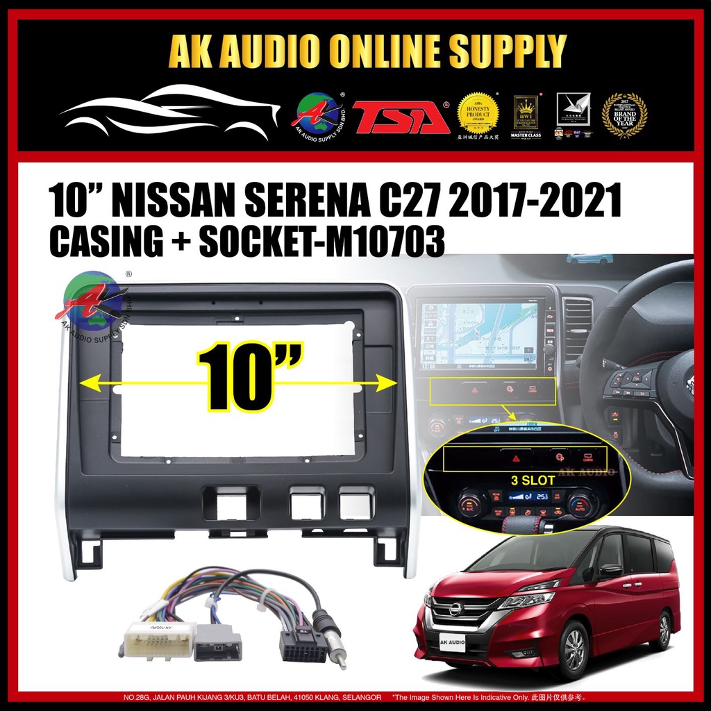 Nissan Serena C27 2017 - 2021 Android Player 10" Inch Casing + Socket ...