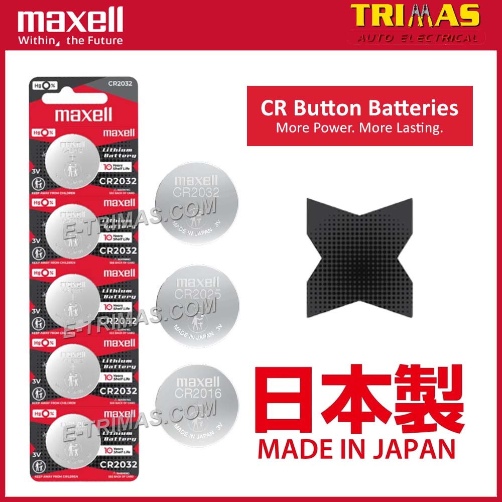 ORIGINAL Maxell Japan CR2032 CR2025 CR2016 CR1620 CR1616 CR1220 CR1632 Lithium Battery 3V Remote ...