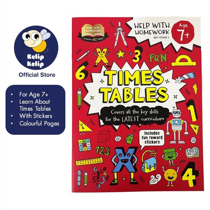 Times Tables Educational Workbook for Kids (Age 7+) To Learn about Math ...