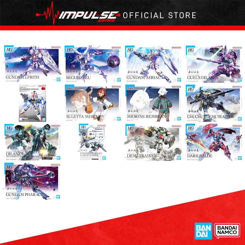 Bandai HG 1/144 Gundam Aerial Guel's Dilanza Lfrith Suletta Mercury ...